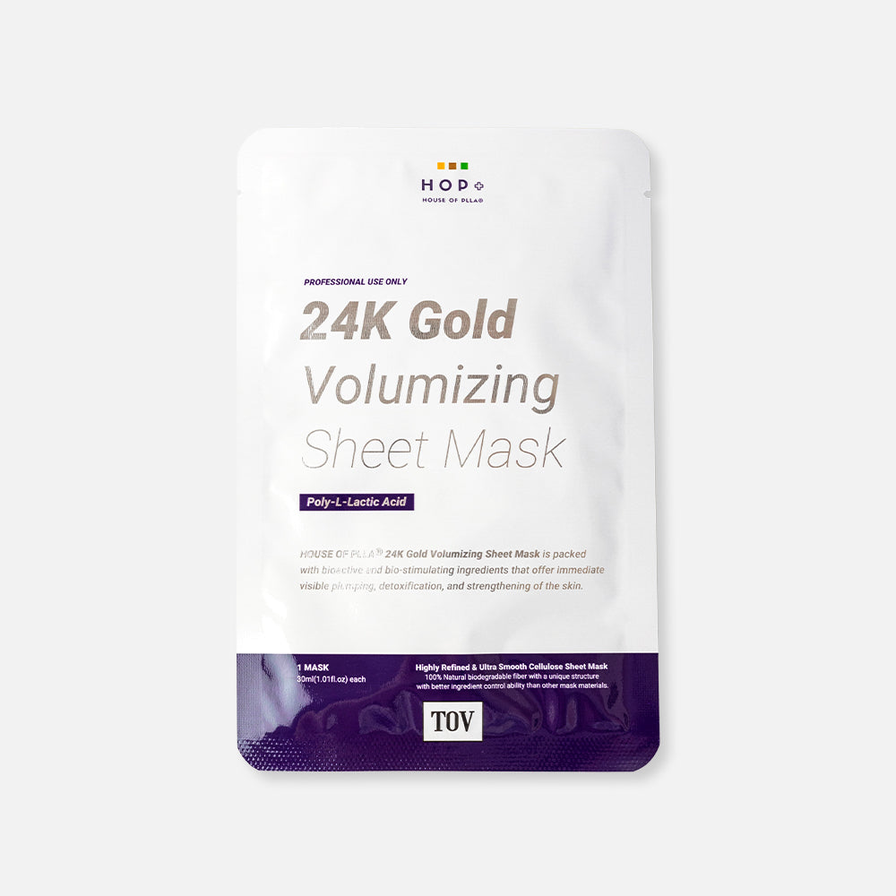 HOP+ 24k Gold Volumizing PLLA Sheet Mask – Art of Skincare