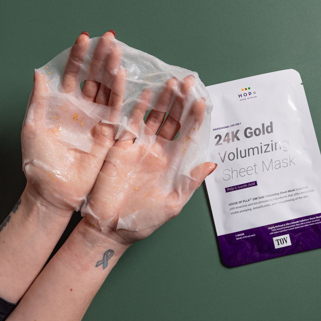 HOP+ 24k Gold Volumizing PLLA Sheet Mask | Free 24K Gold Sheet Mask on ...
